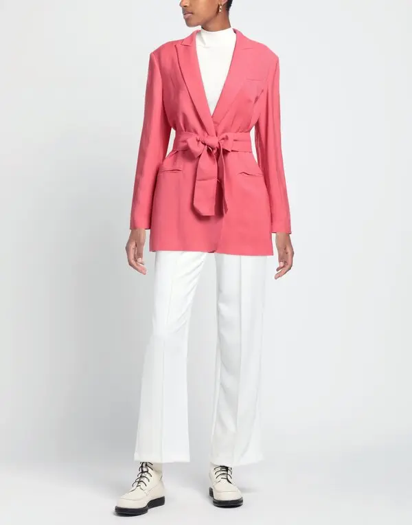 TWINSET Single-breasted Belted Blazer - Red