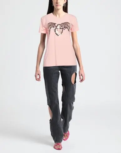 Emporio Armani T-shirt With Appliqués - Pink