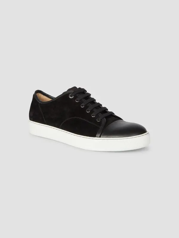 LANVIN Suede Cap Toe Sneakers