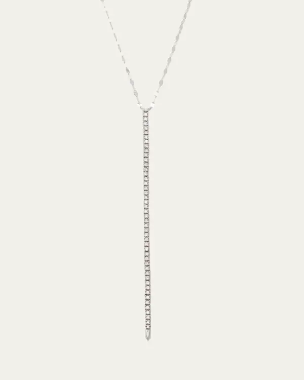 Lana Jewelry 14k Yellow Lariat Necklace With Diamonds - White Gold