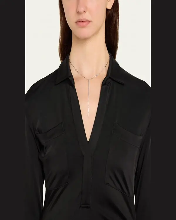 Lana Jewelry 14k Yellow Lariat Necklace With Diamonds