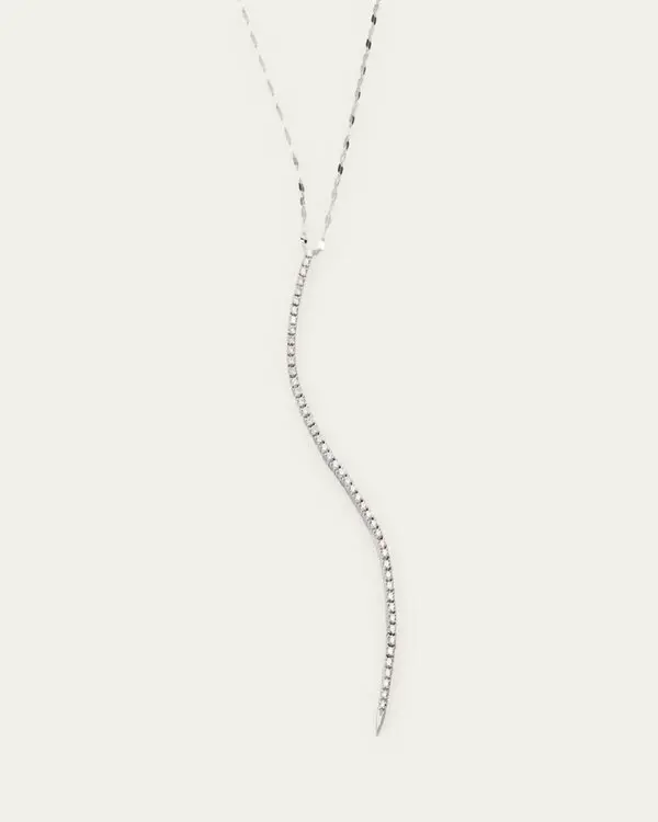 Lana Jewelry 14k Yellow Lariat Necklace With Diamonds
