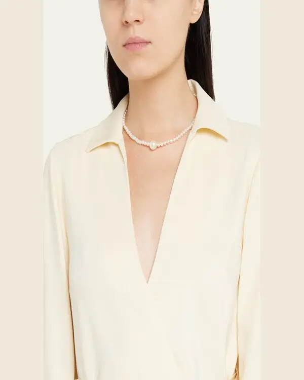 Mizuki Full Freshwater Pearl Strand Necklace