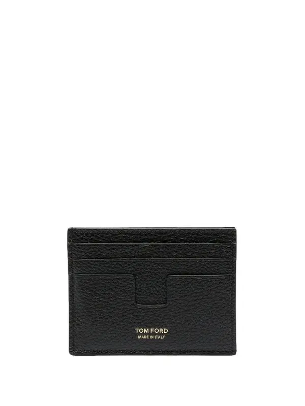 TOM FORD Logo-print Grained-leather Cardholder - Black