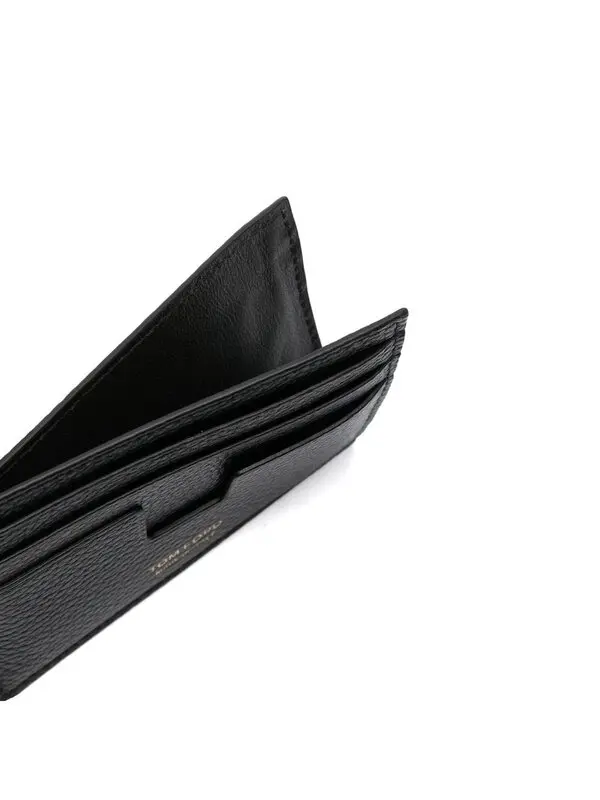 TOM FORD Logo-print Grained-leather Cardholder - Black