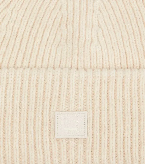 Acne Studios Pana Ribbed-knit Wool Beanie - Beige