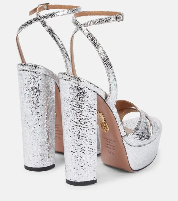 AQUAZZURA Sinner Leather Platform Sandals
