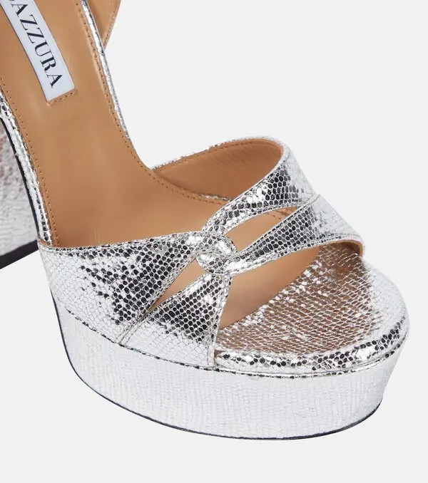 AQUAZZURA Sinner Leather Platform Sandals