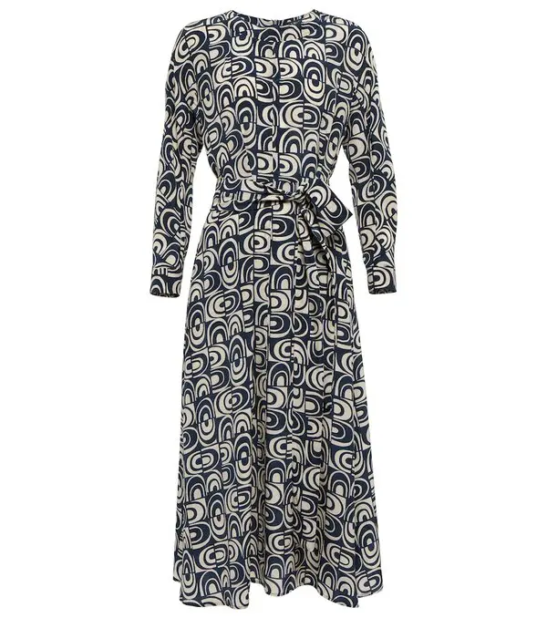 Max Mara Garda Printed Silk Midi Dress