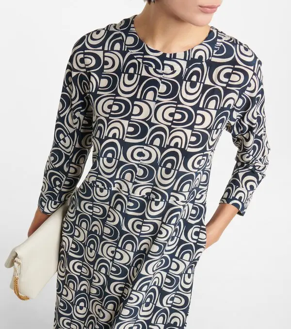 Max Mara Garda Printed Silk Midi Dress