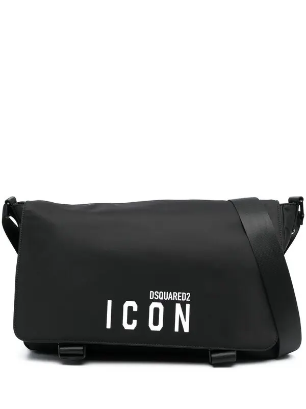 Dsquared2 Icon Logo-print Shoulder Bag - Black