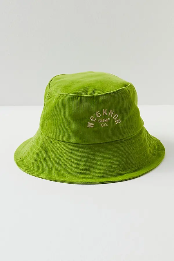 Weekndr Cord Bucket Hat - Avocado | Editorialist display picture 2