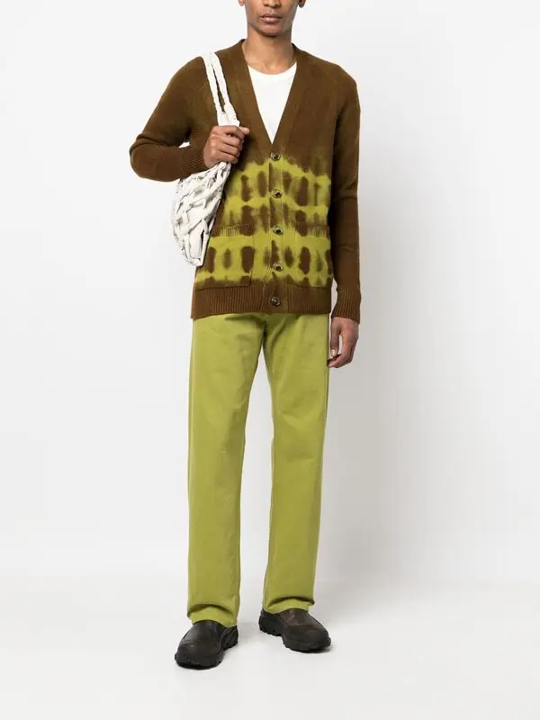 THE ELDER STATESMAN Tie-dye Print Cashmere Cardigan