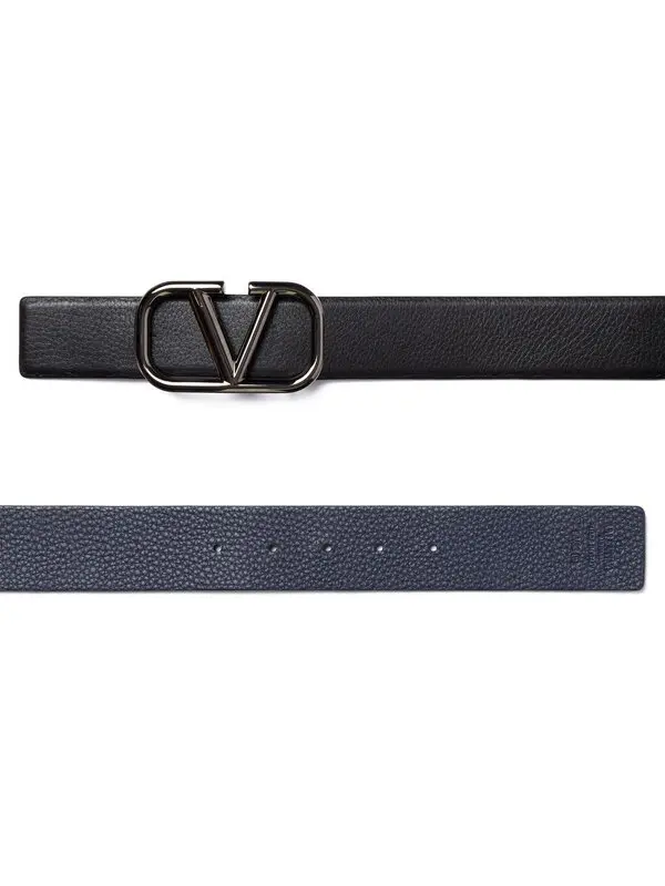 Valentino Garavani Vlogo Signature Reversible Leather Belt