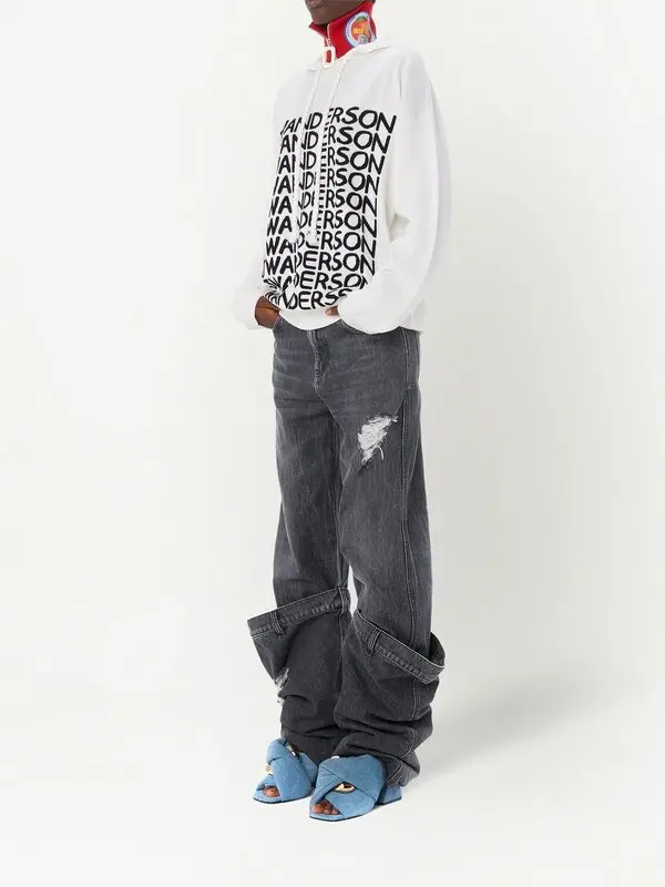 JW Anderson Intarsia-logo Long-sleeve Hoodie