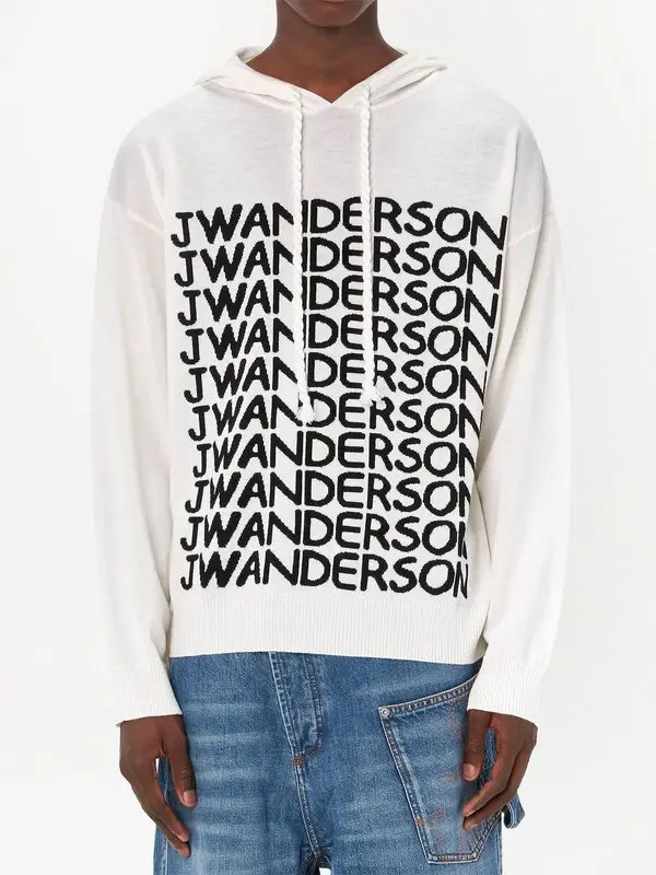 JW Anderson Intarsia-logo Long-sleeve Hoodie