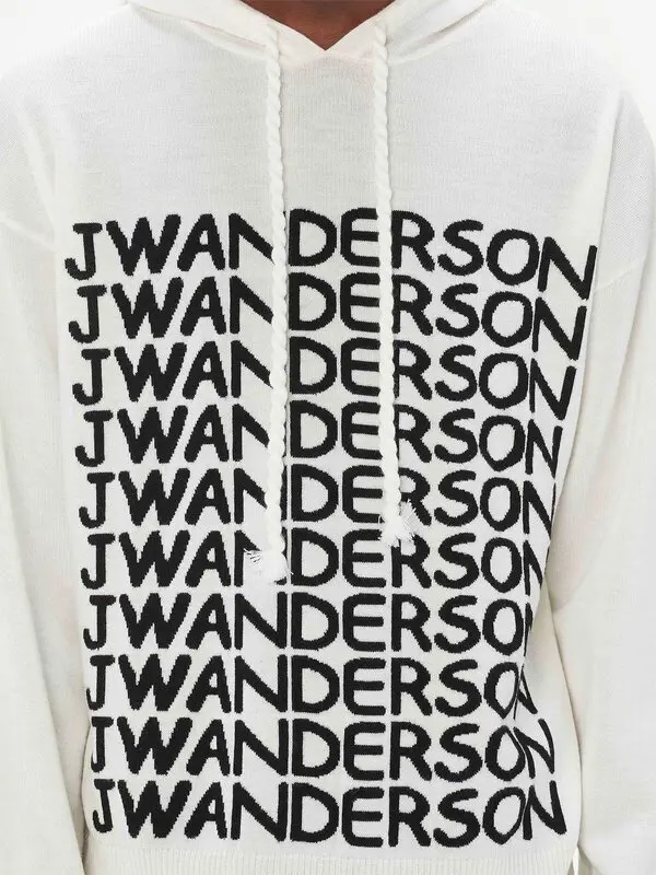 JW Anderson Intarsia-logo Long-sleeve Hoodie