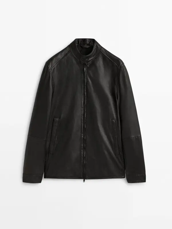 Massimo Dutti Nappa Leather Jacket