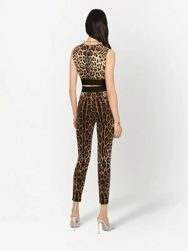 Dolce & Gabbana Leopard-print Vest Top - Brown