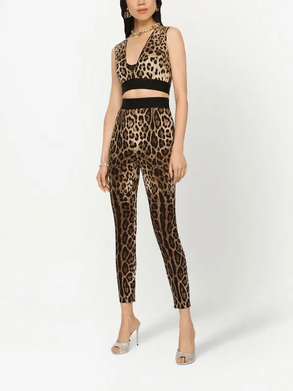 Dolce & Gabbana Leopard-print Vest Top - Brown