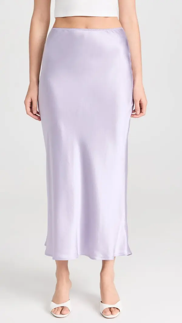 REFORMATION Layla Silk Skirt