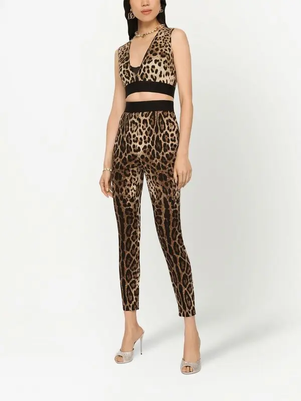 Dolce & Gabbana Leopard-print Slim-cut Leggings