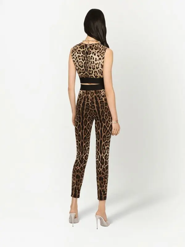 Dolce & Gabbana Leopard-print Slim-cut Leggings