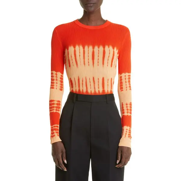 Proenza Schouler Tie Dye Crewneck Rib Sweater