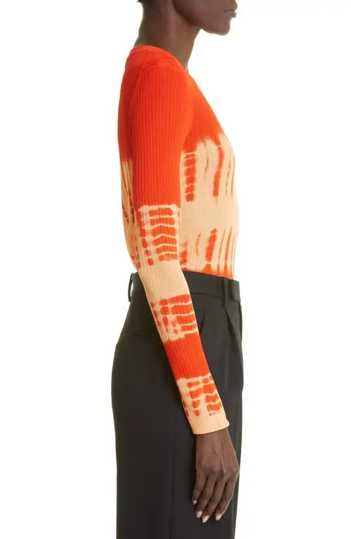 Proenza Schouler Tie Dye Crewneck Rib Sweater