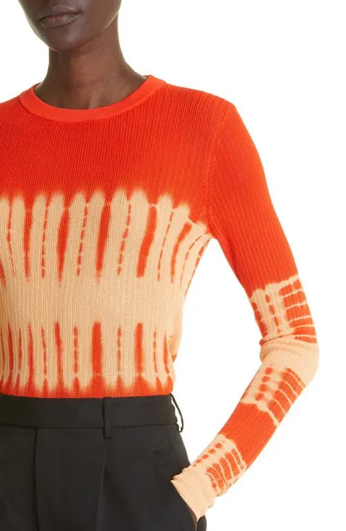 Proenza Schouler Tie Dye Crewneck Rib Sweater