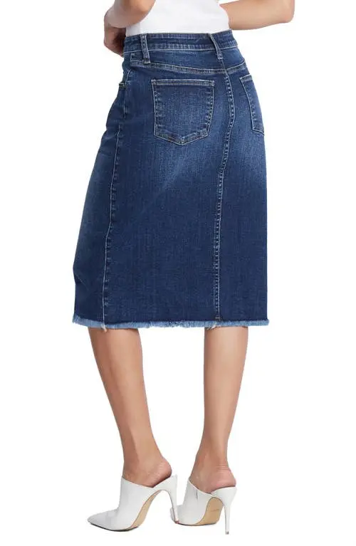 WASH LAB DENIM Reveal Denim Midi Skirt - Valley Blue