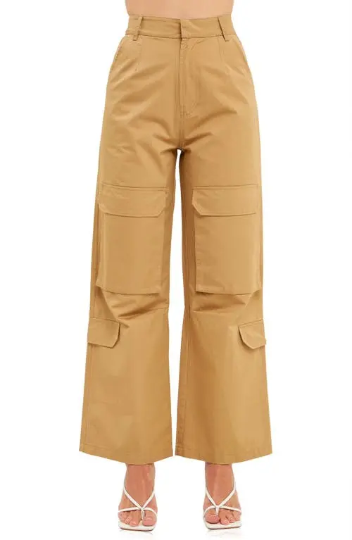 English Factory Wide Leg Cargo Pants