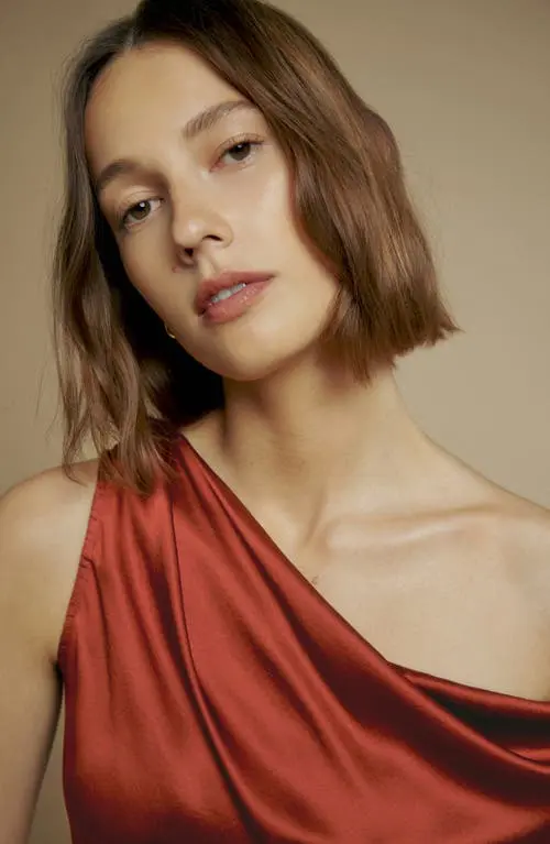 REFORMATION Annika One-shoulder Silk Charmeuse Top