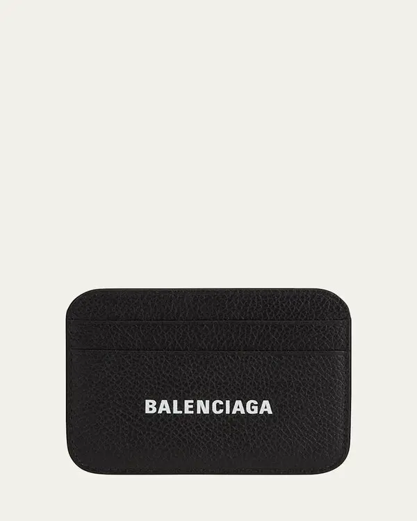 Balenciaga Cash Card Holder Grained Calf - Black/white