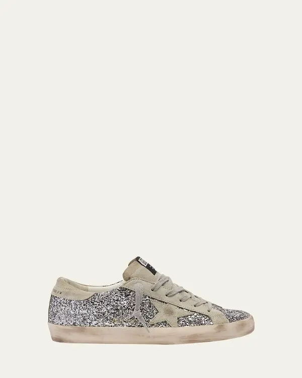 GOLDEN GOOSE Superstar Suede Glitter Low-top Sneakers