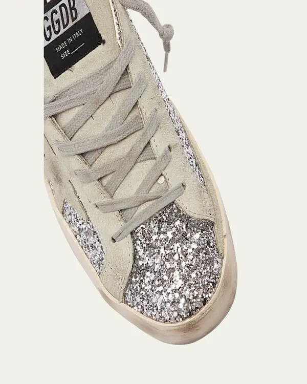 GOLDEN GOOSE Superstar Suede Glitter Low-top Sneakers
