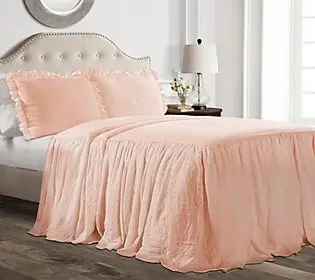 LUSH DECOR Ruffle Skirt Bedspread 3pc Set Full - One-color