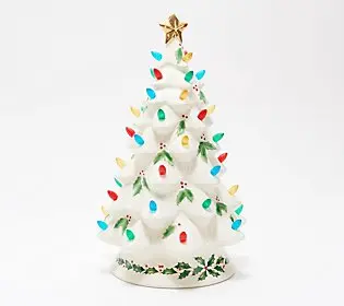 LENOX Holiday Treasured Traditions Lit Tree Figurine