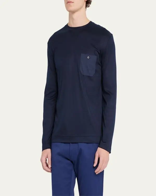 Zimmerli T-shirt With Chest Pocket - Midnight