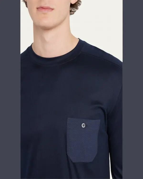 Zimmerli T-shirt With Chest Pocket - Midnight