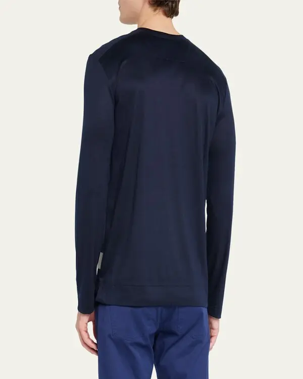 Zimmerli T-shirt With Chest Pocket - Midnight