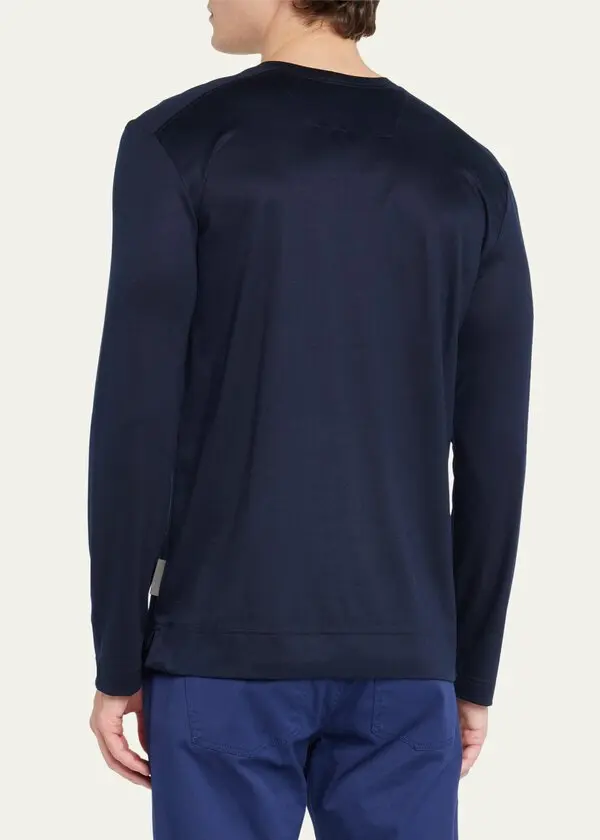 Zimmerli T-shirt With Chest Pocket - Midnight