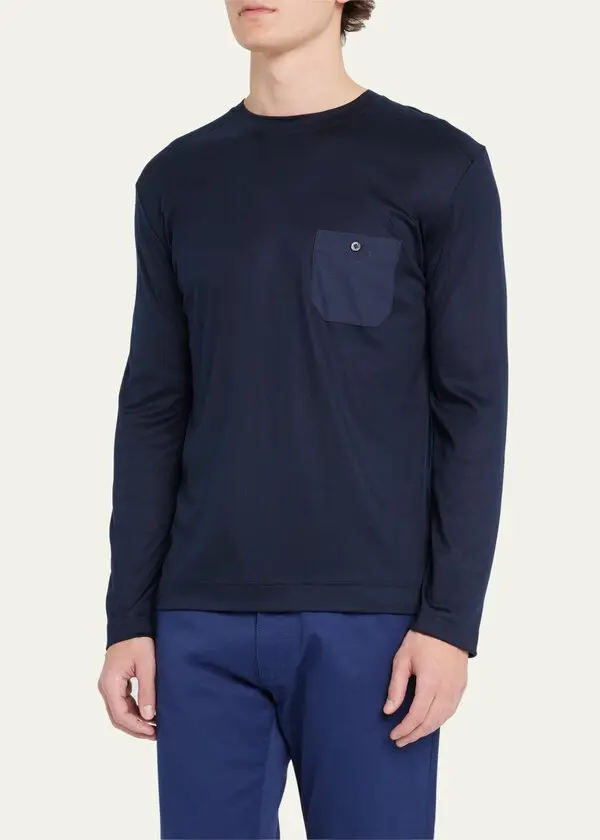 Zimmerli T-shirt With Chest Pocket - Midnight