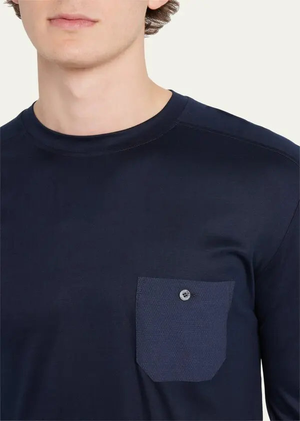 Zimmerli T-shirt With Chest Pocket - Midnight