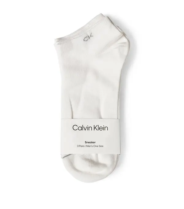 Calvin Klein Logo Sneaker Socks - White