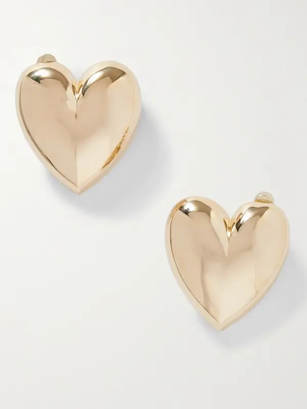 JENNIFER FISHER Puffy Heart -plated Earrings - Gold