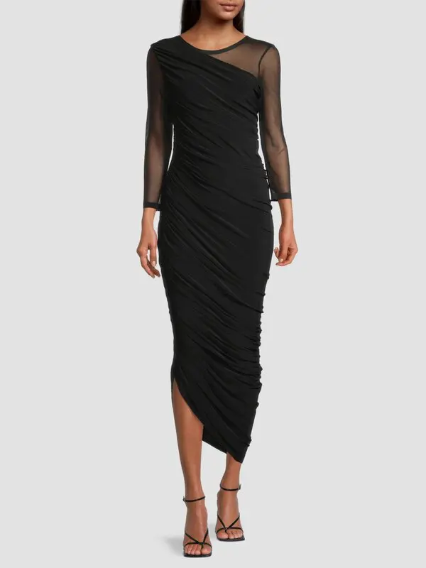 Norma Kamali Diana Shoulder-side Drape Gown - Black