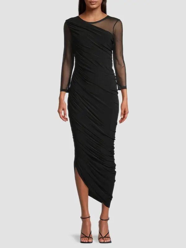 Norma Kamali Diana Shoulder-side Drape Gown - Black