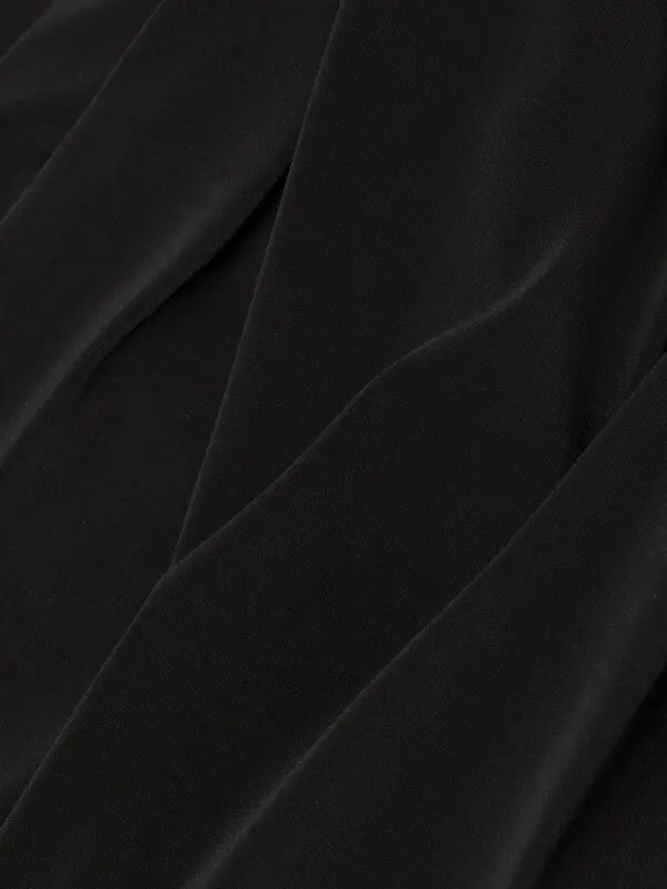 Norma Kamali Diana Shoulder-side Drape Gown - Black