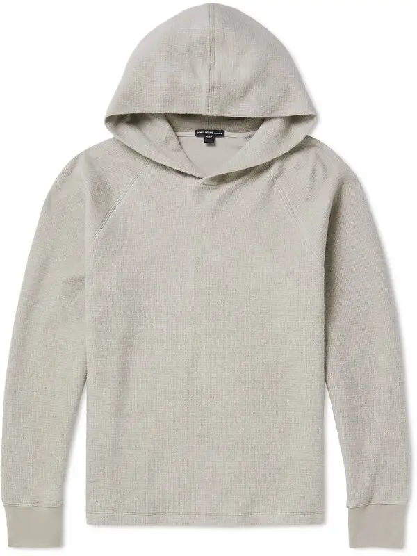 James Perse Thermal Waffle-Knit Brushed Cotton And Cashmere-Blend